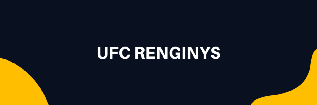 UFC statymai Lietuvoje ᐉ Top UFC lažybos 2025 🥊